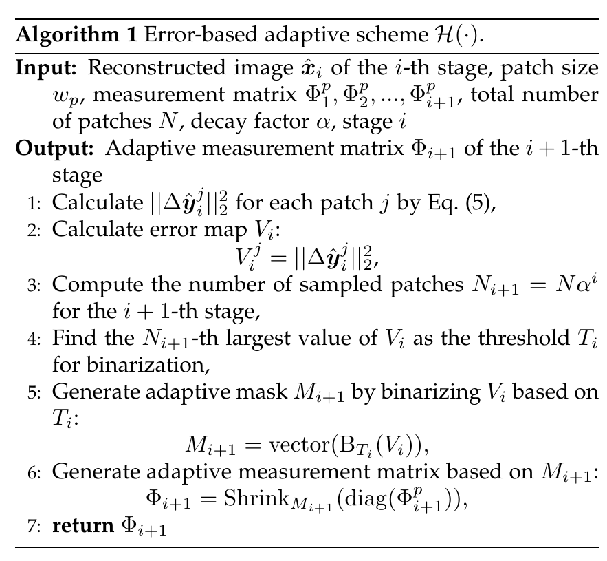AdaCS: Adaptive Compressive Sensing with Restricted Isometry Property-Based Error-clamping